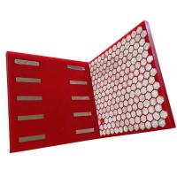 China Polyurethane Ceramic Conveyor Chute Liners 120×80×20mm Steel Backed Wear Resistant Lining for sale