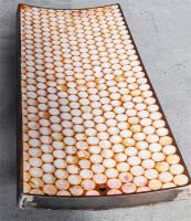 China Polyurethane Backing Ceramic Wear Liner 300x300x50mm with 31mm Ceramic Tiles for Impact Resistance for sale