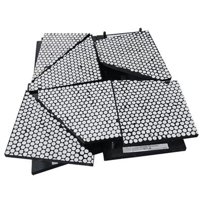 China Customized Wear Rubber Ceramic Liners 12-63mm Thickness for Industrial Chute Protection for sale
