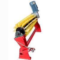China Motorized Rotary Brush Belt Cleaner Secondary System for Coal Mining with Nylon66 Bristles and Custom Motor Options for sale