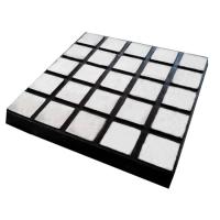 China High Wear Resistant Alumina Ceramic Rubber Liner 300x300x12mm for Mining Chute Protection for sale