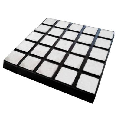 China High Wear Resistant Alumina Ceramic Rubber Liner 300x300x12mm for Mining Chute Protection for sale