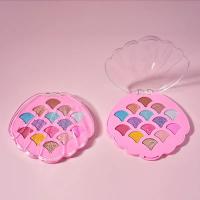 China Custom Shell Shaped Duochrome Eyeshadow Palette Cute Makeup For Kids for sale
