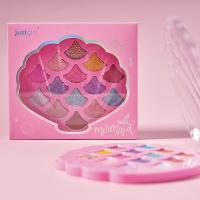China Custom Shell Shaped Duochrome Eyeshadow Palette Cute Makeup For Kids for sale
