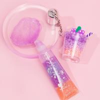 China Mix Rainbow Color Glitter Essence Lip Gloss Shining Lip Oil Keychain 13ml for sale