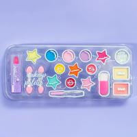 China Creative Children Cosmetic Play Makeup Kit With Cute Silicone Pop Push It Bag ODM for sale
