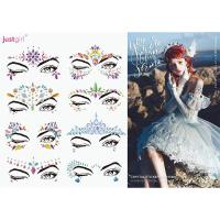 China Customizable Design Dazzling Crystal Face Sticker For Body Decoration for sale