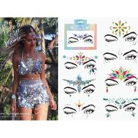 China OEM ODM Party Festival Crystal Face Sticker Safe Temporary Body Jewel Sticker for sale