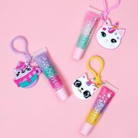 China Custom Colors Shimmering Essence Lip Gloss for Kids Layered Lip Gloss with Keychain for sale
