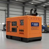 China Doosan Silent Diesel Generator 80KVA 88KVA Diesel Power Generator with Engine 50hz and 60hz for Continuous Industrial Power Supply for sale