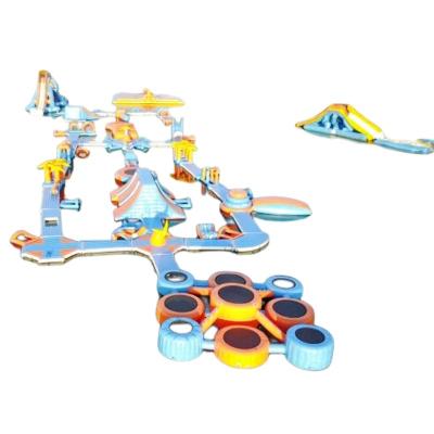 China THE AQUA PARK pistas Acuaticas Inflables de Obstaculos inflatable water float floating water ers park for sale