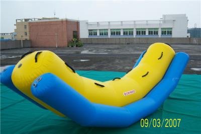 China Swimming Pool Inflatable Water Games Equipment Blow Up Banana Boat For Rides for sale