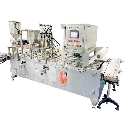 China Automatic Tray Filling and Sealing Machine 380V 5.2kW Pneumatic System for Food Packaging for sale