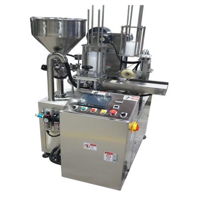 China Automatic Rotary Cup Filling Sealing Machine 220V 50Hz 550kg Stainless Steel 304 for sale