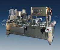 China Gas Flushing Plate Top Liquid Sauce Form Fill Seal Machine 220V 50Hz for Food Beverage for sale