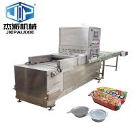 China Rotary Food Tray Sealing Machine 800 Trays Per Hour 1.8kw for Snack Dry Food Packaging for sale