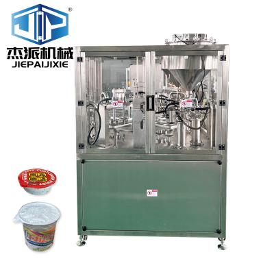 China Automatic PLC HMI Yogurt Cup Filling Sealing Machine 1800-2000cups/h 0-250℃ for sale