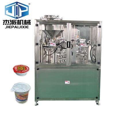 China High Speed Yogurt Cup Filling Sealing Machine 1800-2000 Cups/H 50-95mm Cup Size for sale
