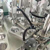 China High Speed Yogurt Cup Filling Sealing Machine 1800-2000 Cups/H 50-95mm Cup Size for sale