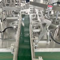 China PLC Controlled HMI Vacuum Yogurt Cup Filling Sealing Machine Temperature Control Full Automatic High Speed for sale