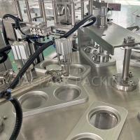 China PLC Controlled HMI Vacuum Yogurt Cup Filling Sealing Machine Temperature Control Full Automatic High Speed for sale