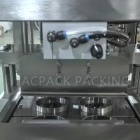 China Automatic Cup Sealing Machine Cover Capping Machine PLC Control Stainless Steel 2.0kW for sale