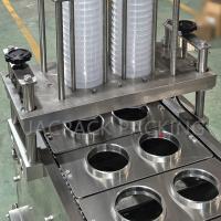 China Automatic Cup Sealing Machine Cover Capping Machine PLC Control Stainless Steel 2.0kW for sale