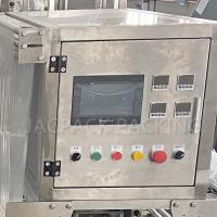 China PP / Aluminum Foil Tray Packaging Automatic Sealing Machine Advanced Technology For Food Distribution Center for sale