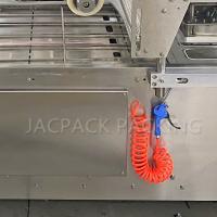 China PP / Aluminum Foil Tray Packaging Automatic Sealing Machine Advanced Technology For Food Distribution Center for sale