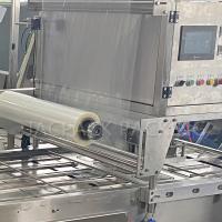 China PP / Aluminum Foil Tray Packaging Automatic Sealing Machine Advanced Technology For Food Distribution Center for sale