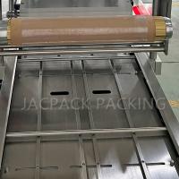China Automatic Tray Sealing Machine 480 Trays per Hour Roll Film Heat Sealing 2100×900×1700mm for sale
