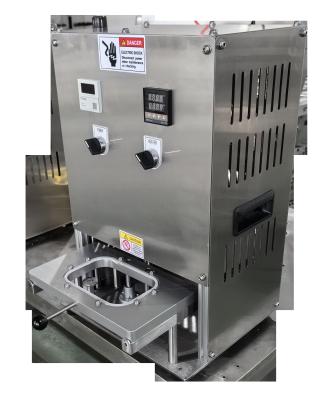 China Desktop Semi Auto Aluminum Foil Container Sealer 300-400 Trays Per Hour 220V for sale