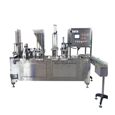 China PLC Controlled Cup Filling Sealing Machine 380V 50HZ 80 Cups per Min for Oat for sale