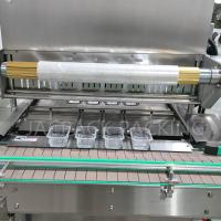 China Tray Sealing and Labeling Machine 2400-2800 Trays/Hr 4800mm Food Packaging Sealer for sale