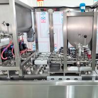 China Touch Screen Operation System Plastic Cup Filling Sealing Machine with ±1% Filling Error for sale