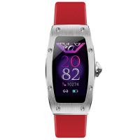 China Fashionable Red Strap RTL8762CK Ladies Smart Bracelet IP68 Waterproof for sale