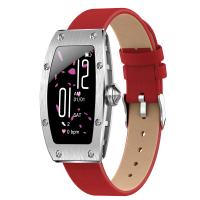 China Fashionable Red Strap RTL8762CK Ladies Smart Bracelet IP68 Waterproof for sale