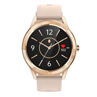 China 1.28in BT5.0 Heart Rate Monitoring Smart Watch GR5515 IP67 Gold Waterproof for sale