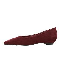 China 3683-15 All-Match Daily Simple And Comfortable Suede Pointed Shallow Mouth Low Heel Wedge Hee for sale