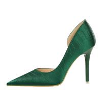 China Retro Korean Fashion Heel Shoes 11CM High Heels with Waterproof Platform Satin for sale