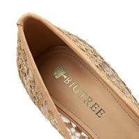 China 1961-5 European And American Style Fashion Banquet Women'S Stiletto Mid-Heel Pointed Toe Mesh Lace Sexy Slim Shoes for sale
