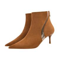 China Fashionable Ankle High Heel Boots with 2.3 Inches Heel Height and Rubber Sole for sale