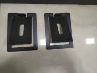 China Silver Studio Monitor Vibration Damping Tilted Tabletop Speaker Stand for Bookshelf Computer Speakers for sale