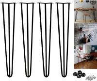 China Sturdy Hairpin Coffee Table Legs with Screws and Hairpin Leg Protector Morden Style for sale