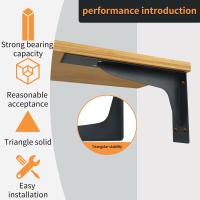 China 500 Lb Wall Bracket for Low Profile Granite Countertop Support Easy DIY Install Slim Design for sale