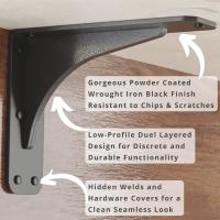 China 500 Lb Wall Bracket for Low Profile Granite Countertop Support Easy DIY Install Slim Design for sale