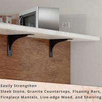 China 500 Lb Wall Bracket for Low Profile Granite Countertop Support Easy DIY Install Slim Design for sale