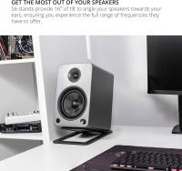 China Small Speakers Tabletop Steel Computer Speaker Stands with Customized Instruction for sale