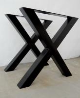 China Modern Silver/Black/White Metal Dining Table Legs with Included Nuts and Screws for sale