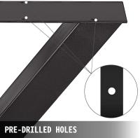 China Modern Silver/Black/White Metal Dining Table Legs with Included Nuts and Screws for sale